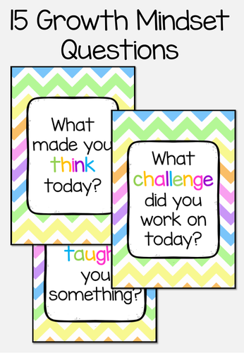 Growth Mindset Questions Display | Teaching Resources