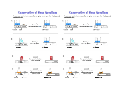 Conservation of Mass KS3 Activate Science | Teaching Resources