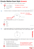 Circular Motion multiple choice & solutions AQA A-level Physics ...