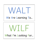 WALT and WILF Labels | Teaching Resources