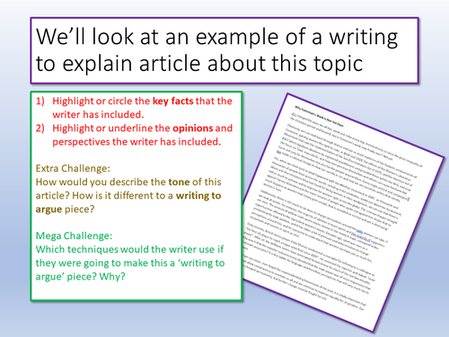 English Writing to Explain | Teaching Resources