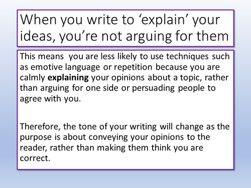 English Writing to Explain | Teaching Resources