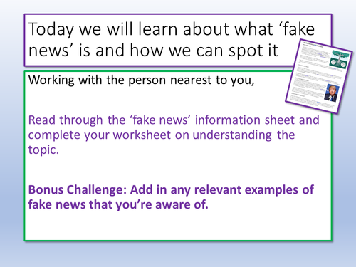 Fake News Leaflet | Teaching Resources