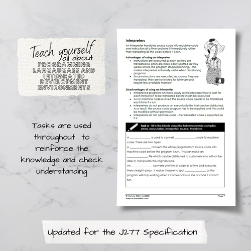 Programming Languages and IDEs OCR GCSE Computer Science Workbook (J277 ...