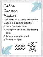 Calm Corner Display | Teaching Resources
