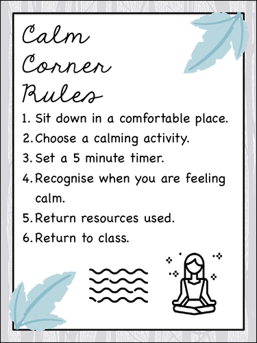 Calm Corner Display | Teaching Resources