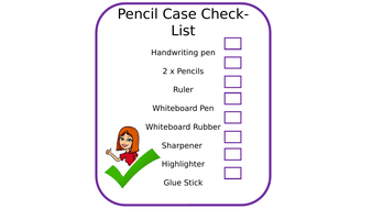 Pencil Case Check-List | Teaching Resources