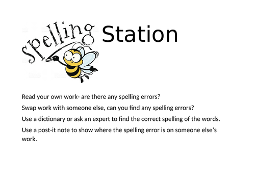 Editing writing stations | Teaching Resources