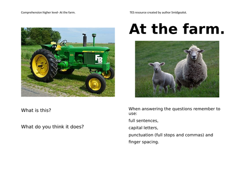 Comprehension higher level- SEN & Primary. | Teaching Resources