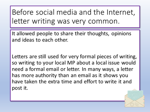 English Letter Writing | Teaching Resources