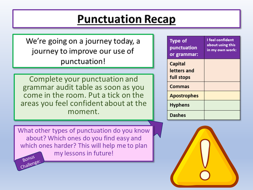 English Punctuation | Teaching Resources