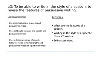 Non-fiction / Transactional Writing - Speech Writing | Teaching Resources