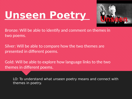 Unseen Poetry | Teaching Resources