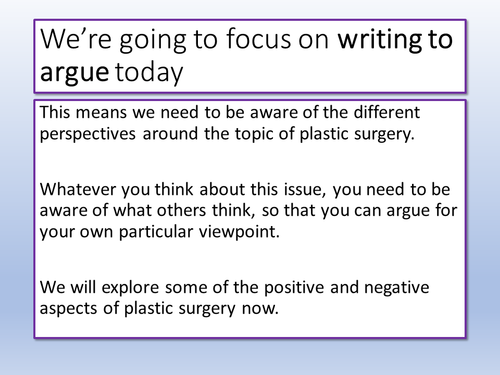 Writing to Argue | Teaching Resources