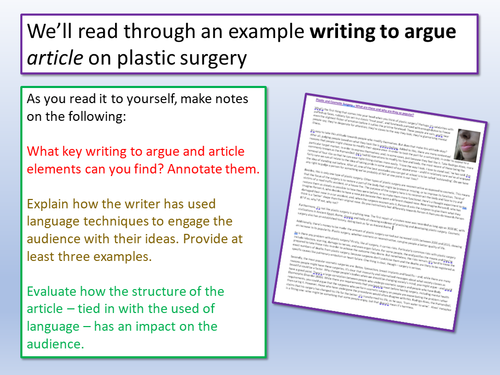 Writing to Argue | Teaching Resources