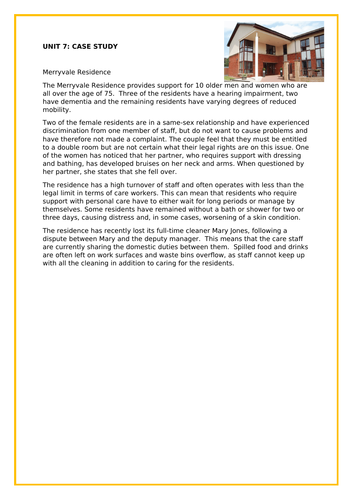 Unit 7 Principles of Safe Practice - LEARNING AIM A RESOURCES ...