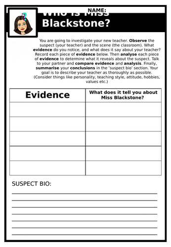 First Day of School - Who is your teacher? Worksheet | Teaching Resources