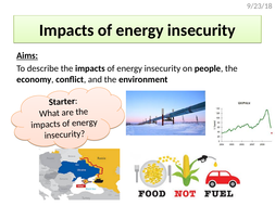 Global impacts of energy insecurity | Teaching Resources