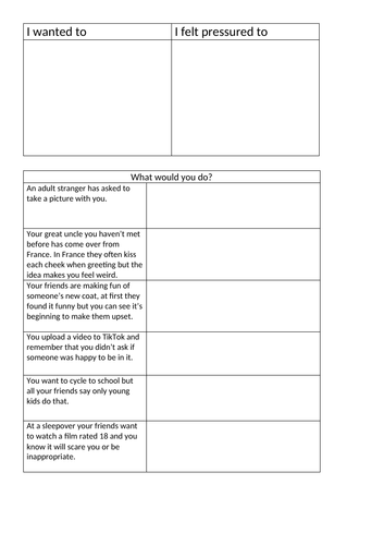 Peer pressure and Consent - Year 6 PSHE 2020 currriculum | Teaching ...