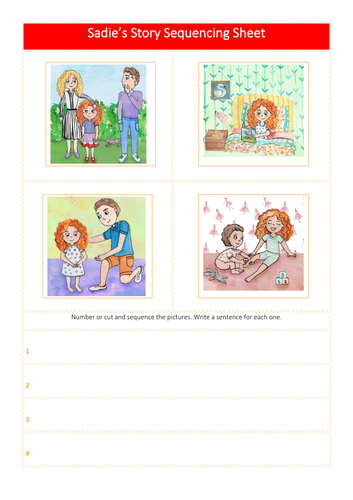 Sadie's Story Sequencing Sheet | Teaching Resources