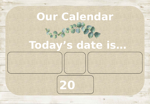 Natural Themed Daily Calendar Display | Teaching Resources