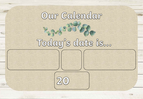 Natural Themed Daily Calendar Display | Teaching Resources