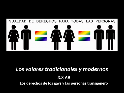 A Level Spanish AQA Derechos de los gays 3.3B | Teaching Resources