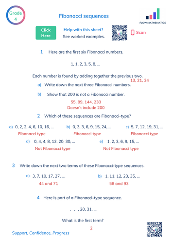 Fibonacci sequences | Teaching Resources