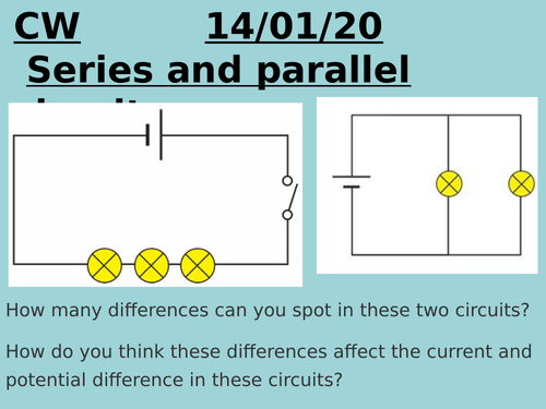 Series and Parallel circuits. | Teaching Resources
