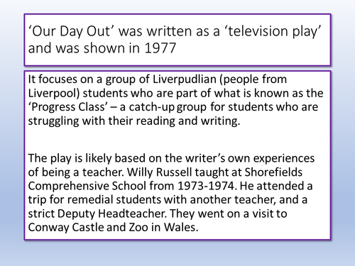 Our Day Out | Teaching Resources