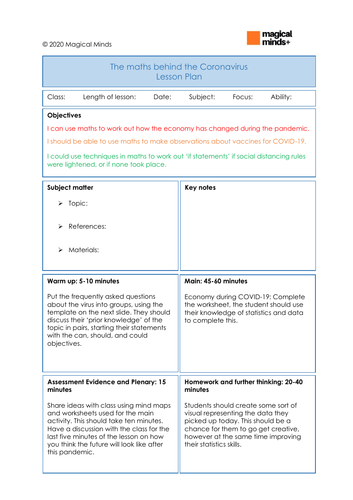 The maths behind the Coronavirus - three lessons | Teaching Resources