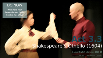Othello - Act 3.3 - Iago and Emilia | Teaching Resources