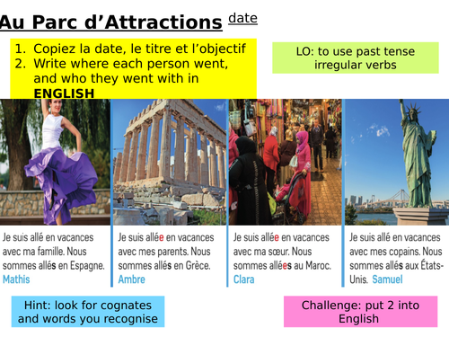 Year 8 French - Dynamo 2 - Module 1 Les Vacances | Teaching Resources