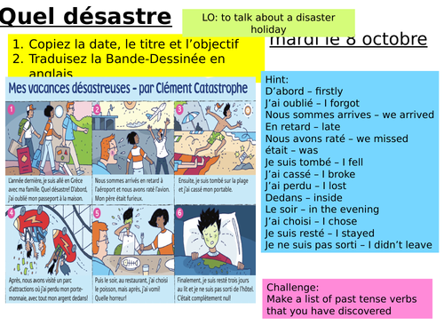 Year 8 French - Dynamo 2 - Module 1 Les Vacances | Teaching Resources