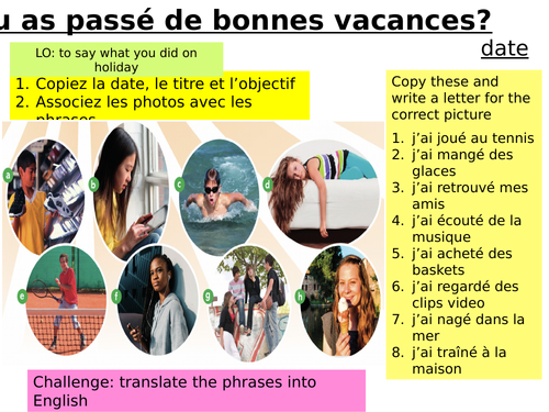 Year 8 French - Dynamo 2 - Module 1 Les Vacances | Teaching Resources