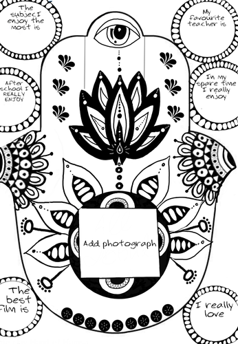 Back to school mandala hand all about me | Teaching Resources