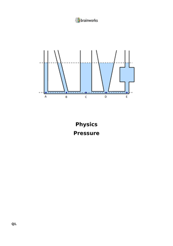 Pressure (in solids, liquids and gases) - past paper questions with ...