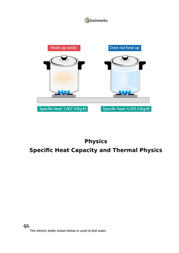 Specific Heat Capacity (Thermal Physics) - past paper questions with ...