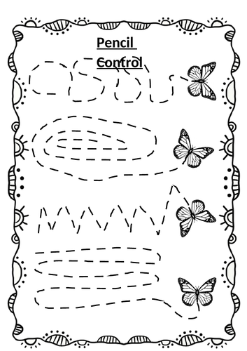 Pencil Control Worksheets x6 | Teaching Resources