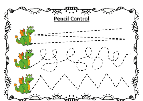 Pencil Control Worksheets x6 | Teaching Resources