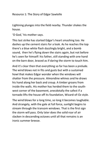 Edexcel English Language GCSE Paper 1: Imaginative Writing Unit ...