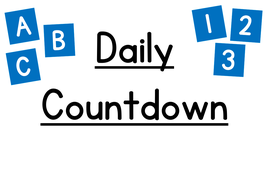 Daily Countdown Display | Teaching Resources