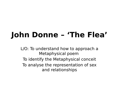 English Literature Metaphysical Poetry SoW A Level KS5 | Teaching Resources