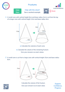 Volume and surface area of frustums | Teaching Resources