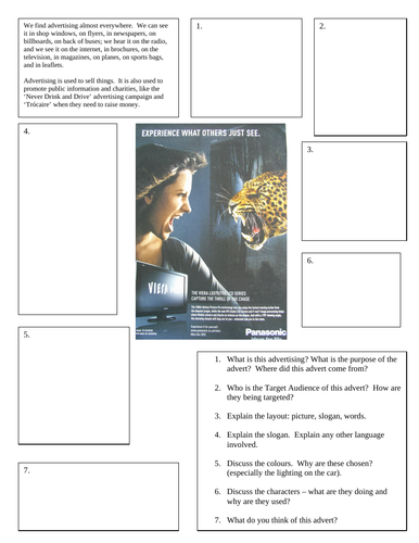 CCEA GCSE KS3 Media Texts Adverts | Teaching Resources