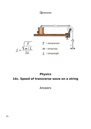 A/AS Level - Speed of wave on a string, tension , stationary (standing ...