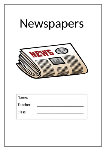 KS2 KS3 Newspaper Booklet Unit | Teaching Resources