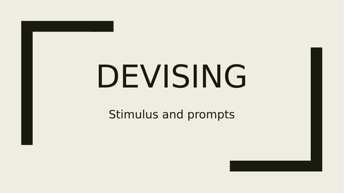 GCSE drama devising stimuli prompts | Teaching Resources