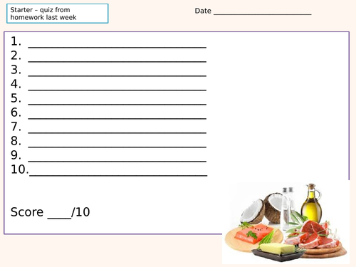 Year 8 food and nutrition bundle theory lessons, work booklet and ...