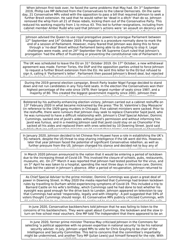 Edexcel A Level UK Politics Lessons 98-100 (Boris Johnson) | Teaching ...